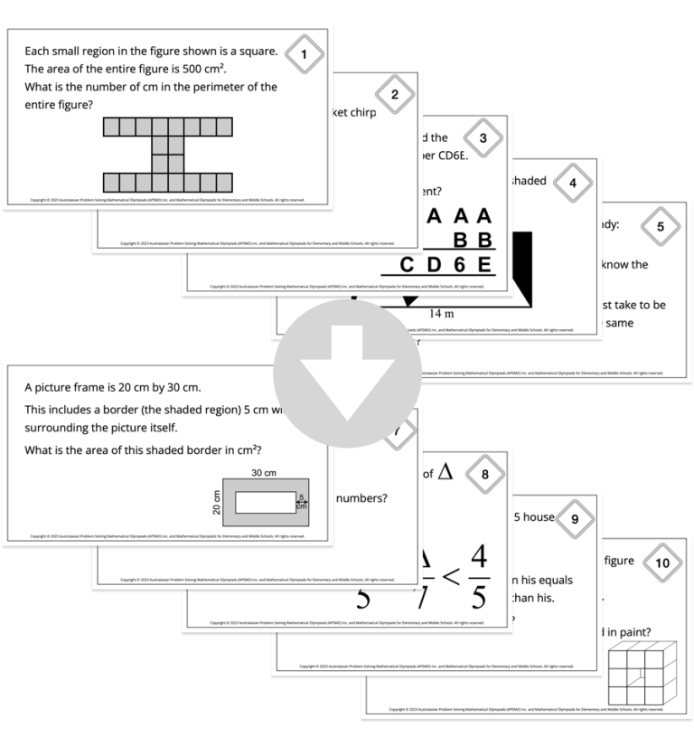 Junior Maths Olympiad Sample Year 5 & 6 - APSMO